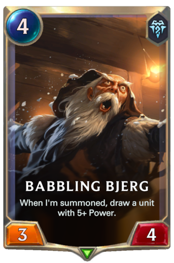 Babbling Bjerg :: Legends of Runeterra Card :: RuneterraFire