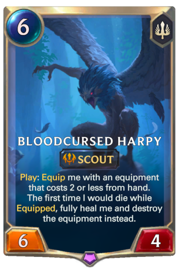 Bloodcursed Harpy :: Legends of Runeterra Card :: RuneterraFire