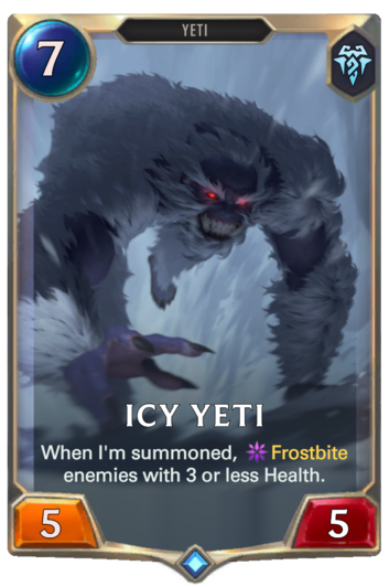 Icy Yeti :: Legends of Runeterra Card :: RuneterraFire
