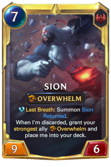 Leveled Sion :: Legends of Runeterra Card :: RuneterraFire