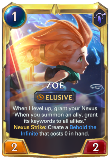 Leveled Zoe :: Legends of Runeterra Card :: RuneterraFire