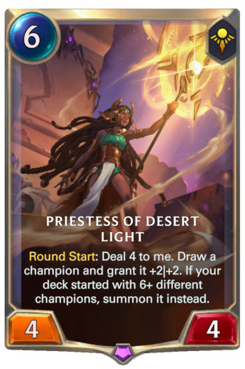 Priestess Of Desert Light :: Legends of Runeterra Card :: RuneterraFire