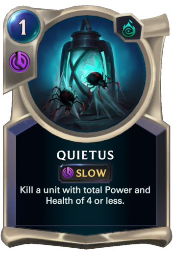 Quietus :: Legends of Runeterra Card :: RuneterraFire