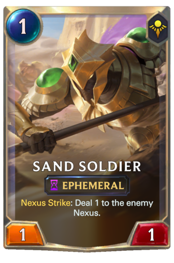 Sand Soldier :: Legends of Runeterra Card :: RuneterraFire
