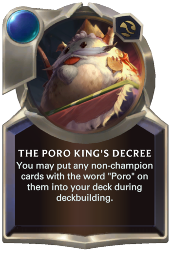 Skill: The Poro King's Decree :: Legends of Runeterra Card :: RuneterraFire