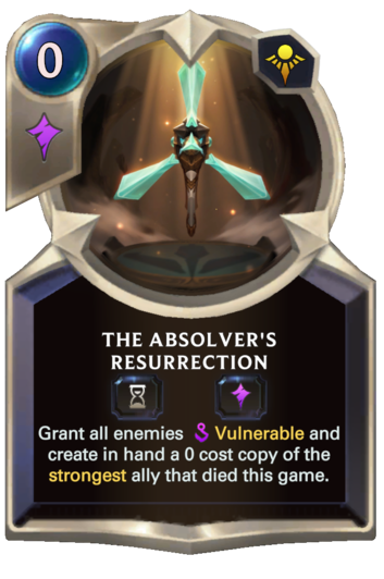 The Absolver's Resurrection :: Legends of Runeterra Card :: RuneterraFire